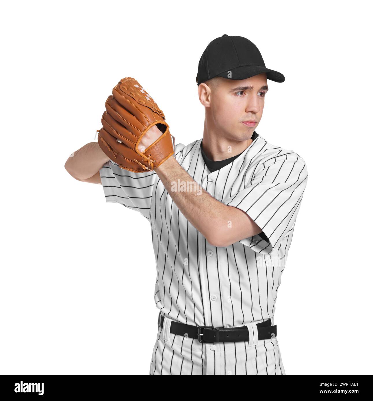 Pitcher baseball player white uniform hi-res stock photography and ...