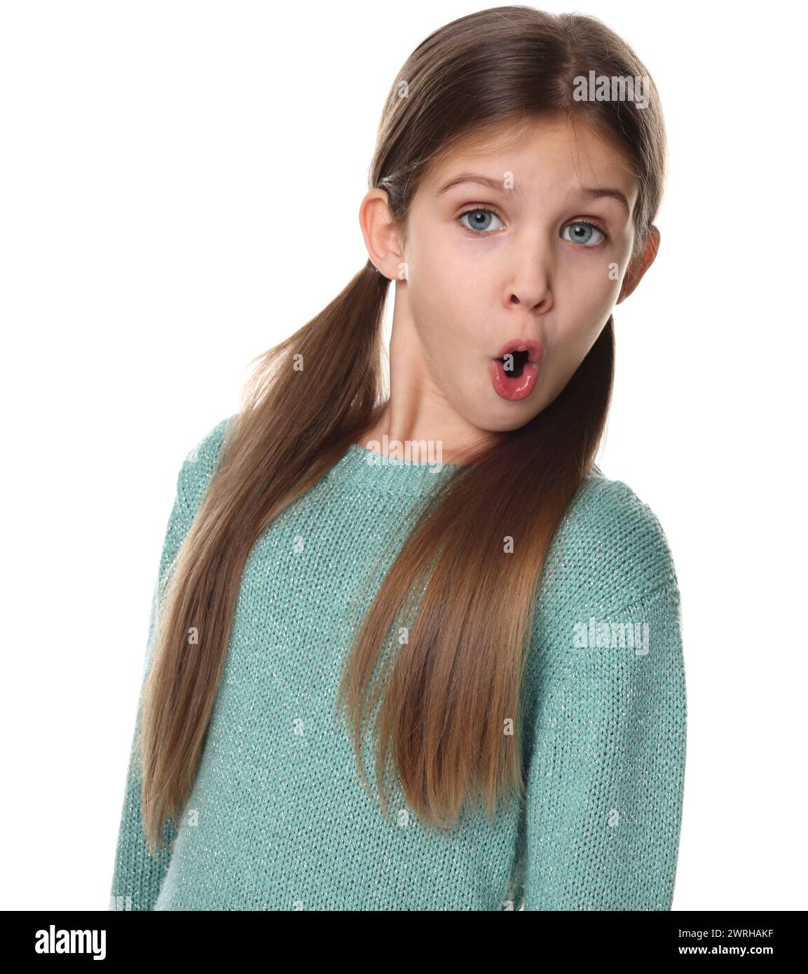 Girl surprised child isolated hi-res stock photography and images - Alamy