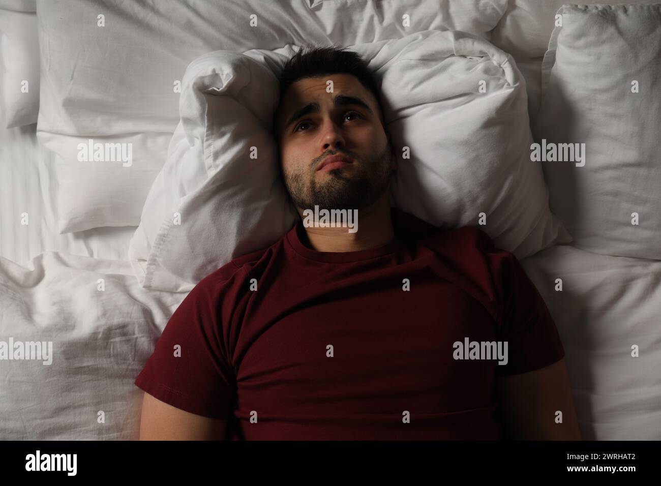 Top view young guy lying hi-res stock photography and images - Alamy