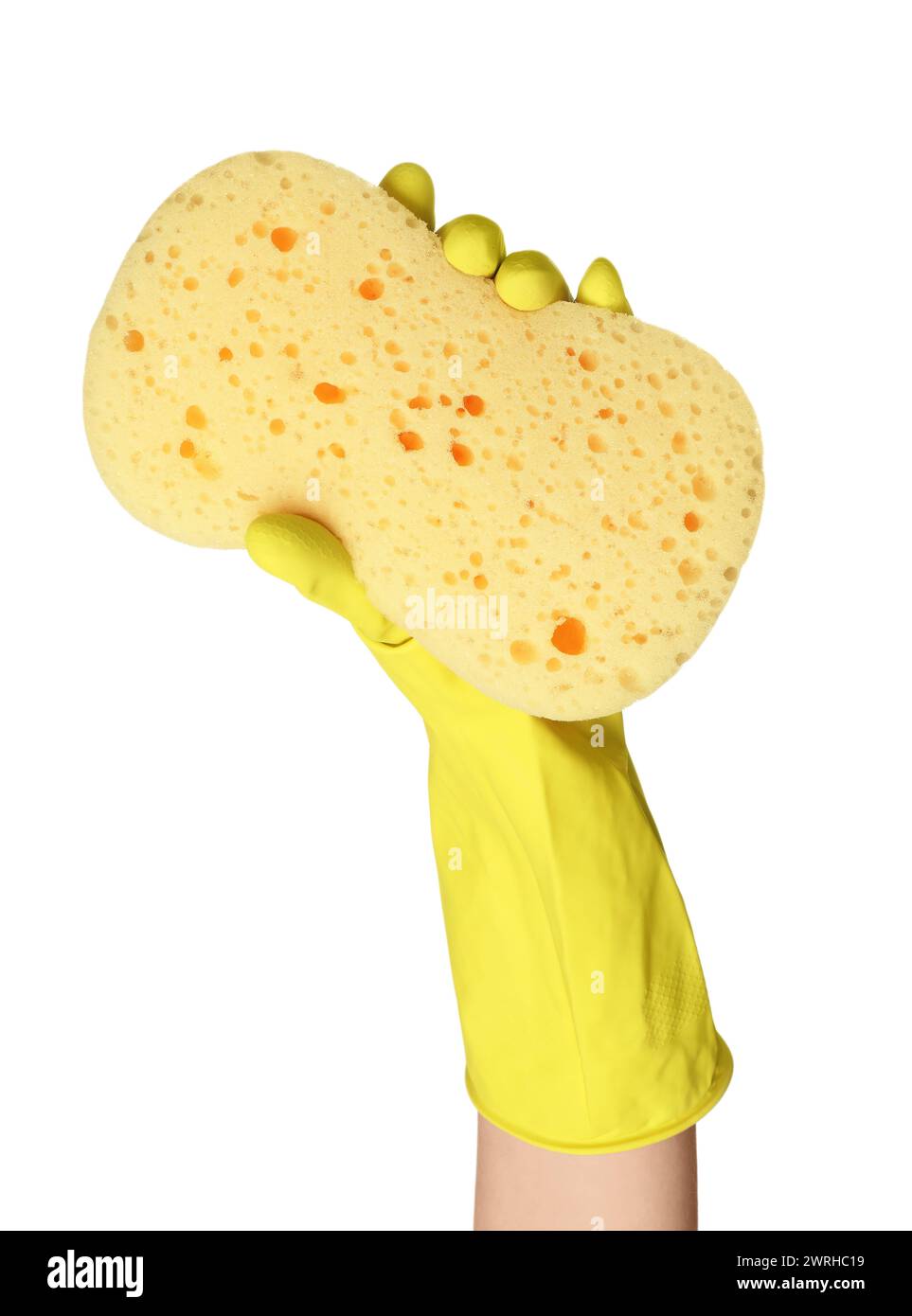 Person holding cleaning tool Cut Out Stock Images & Pictures - Alamy