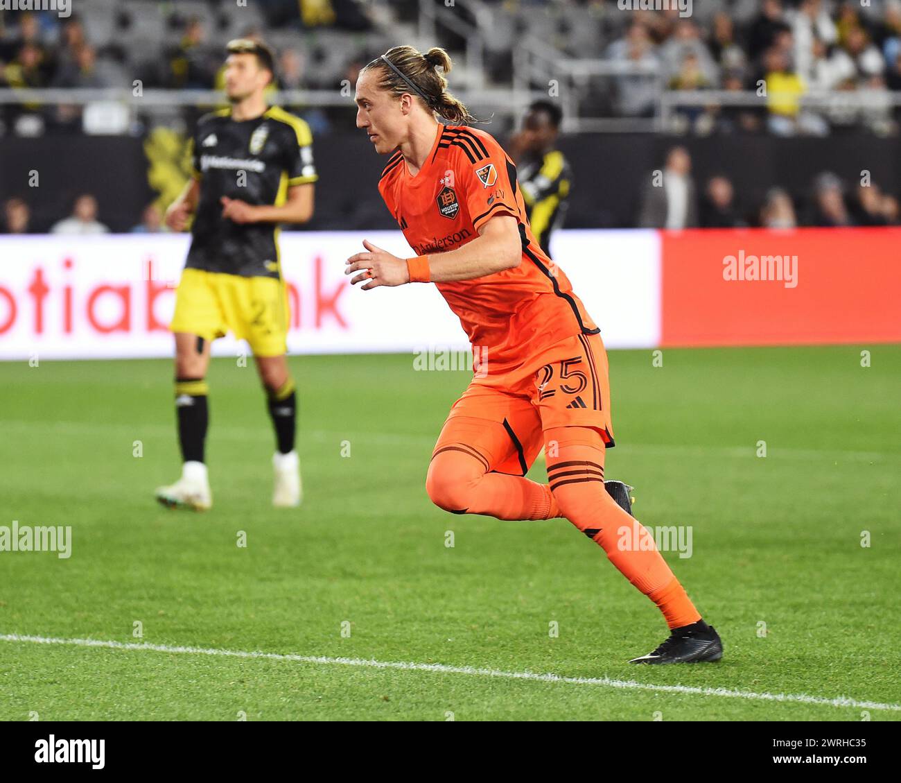 Columbus, Ohio, USA. 12th Mar, 2024. Houston Dynamo FC midfielder ...