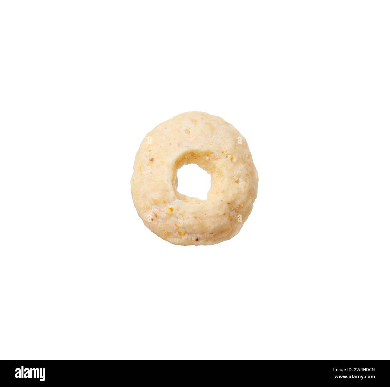 One tasty cereal ring isolated on white Stock Photo - Alamy