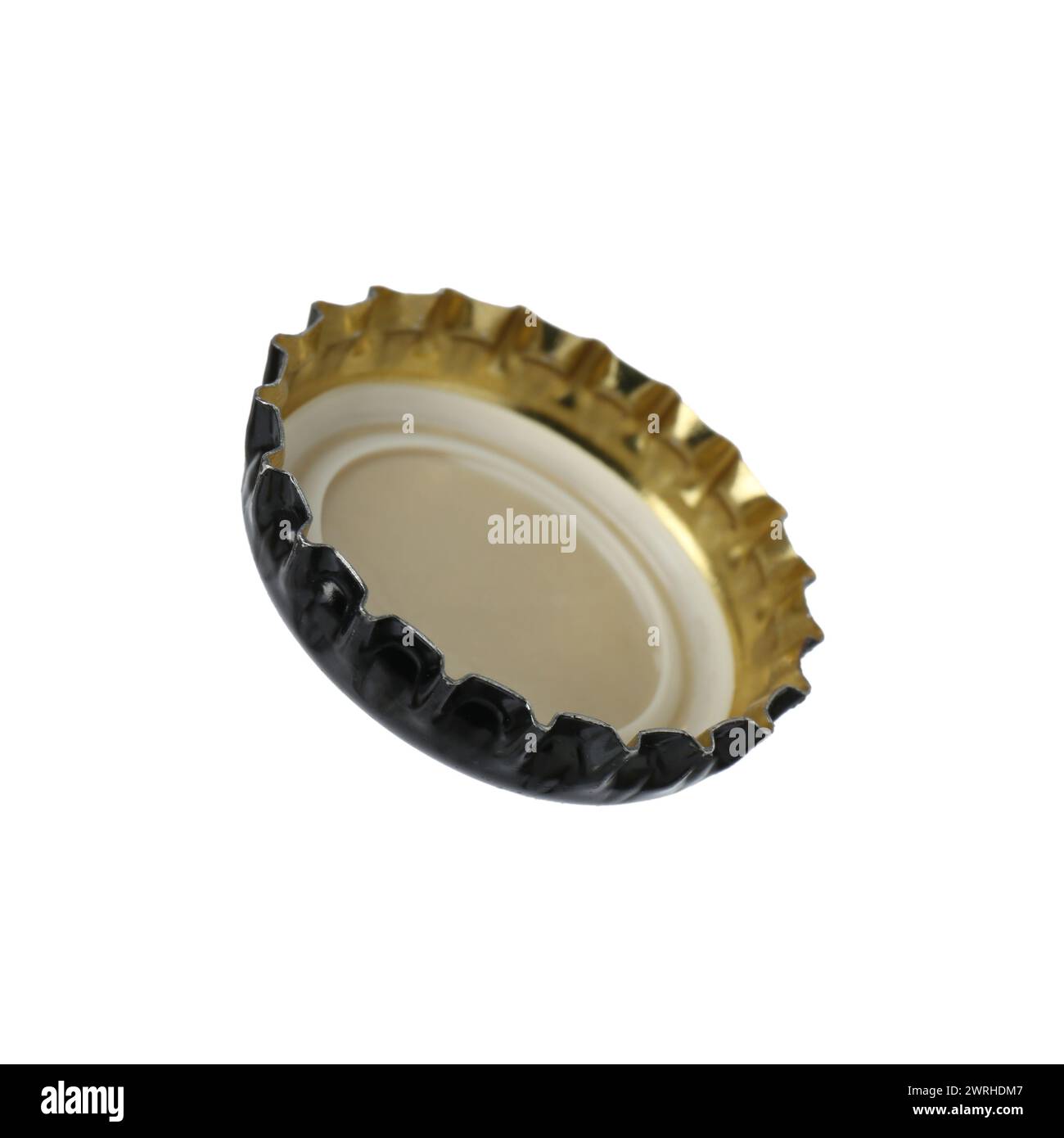 One beer bottle cap isolated on white Stock Photo - Alamy