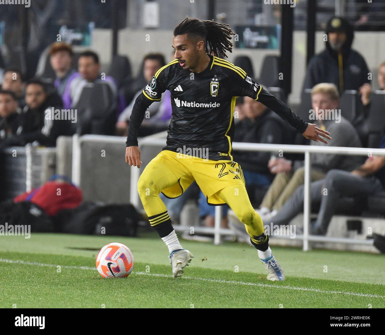 Columbus, USA. 12th Mar, 2024. March 12, 2024: Columbus Crew defender ...