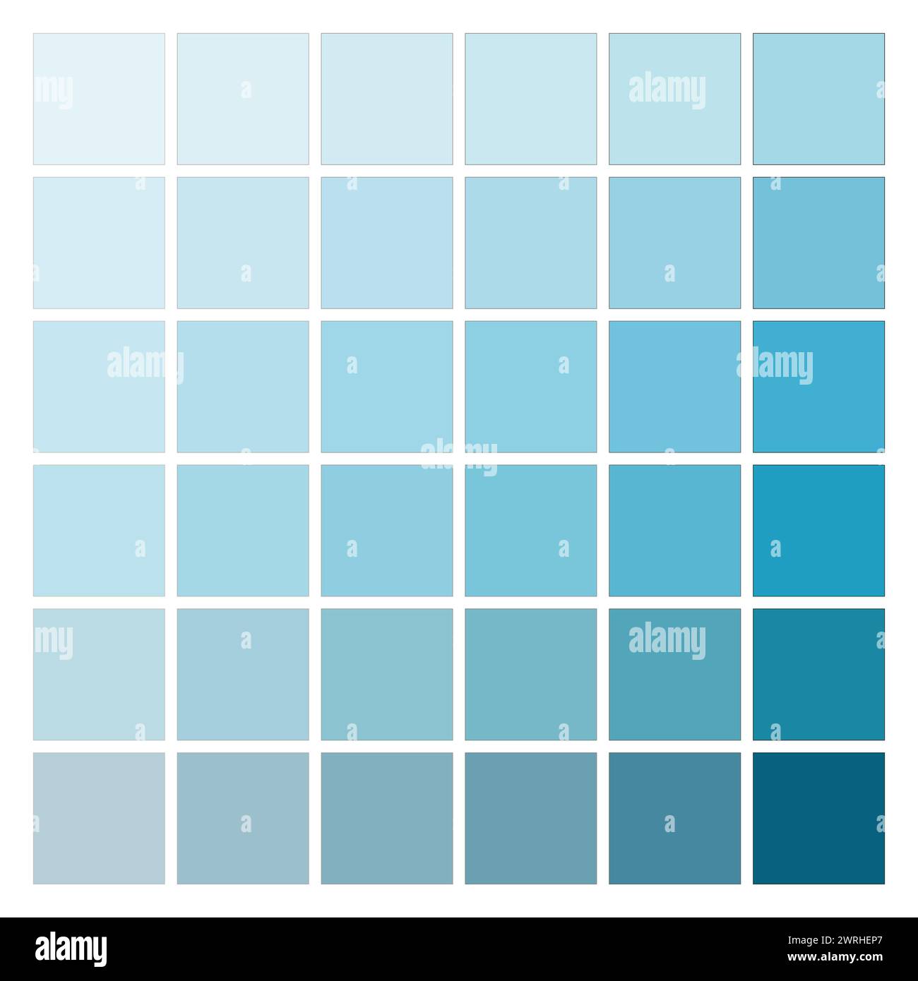 Gradient Shades of Blue Color Palette. Vector illustration. EPS 10 ...