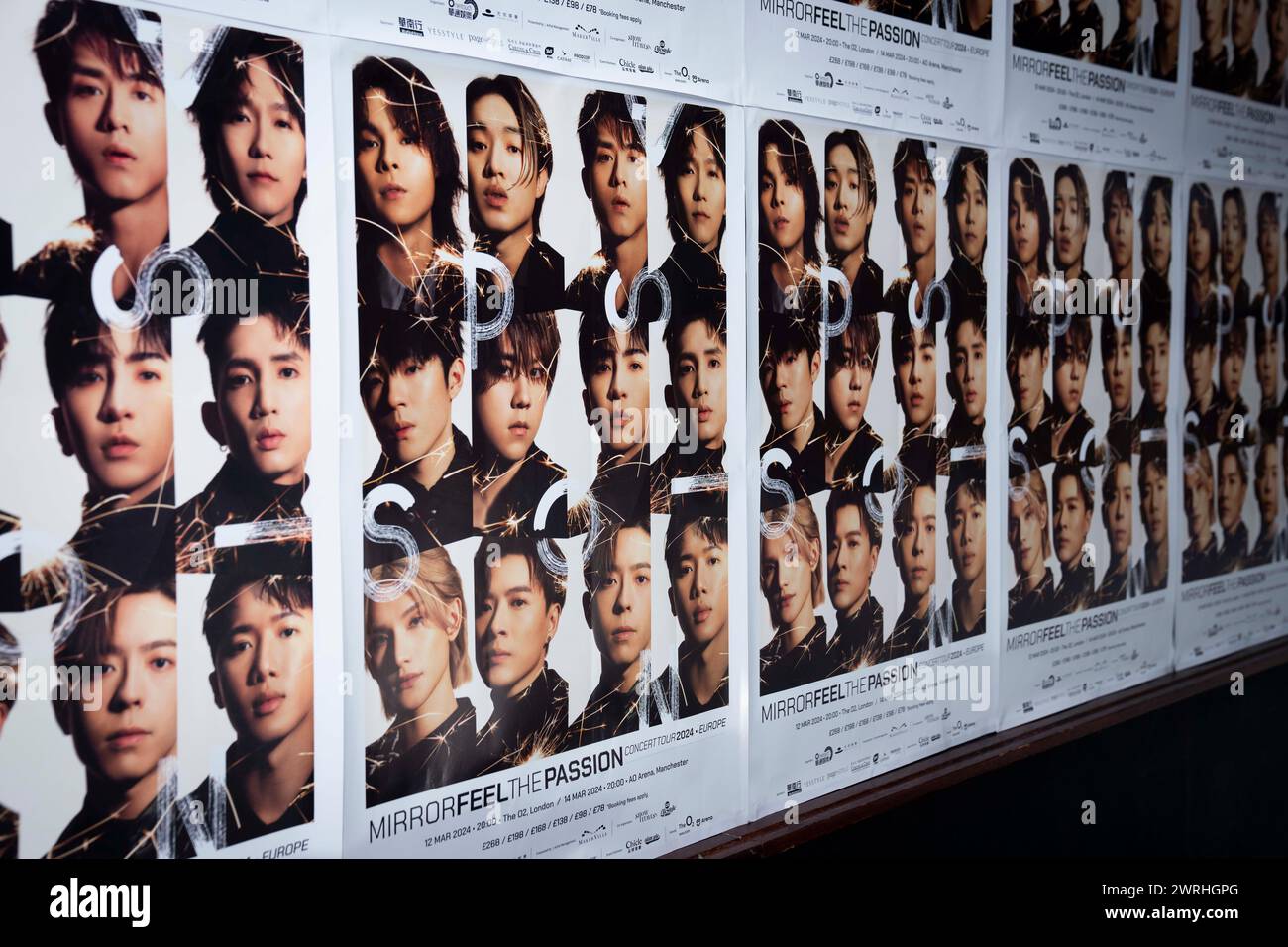 Posters of Mirror at the O2 Arena in London, Tuesday, March 12, 2024 ...