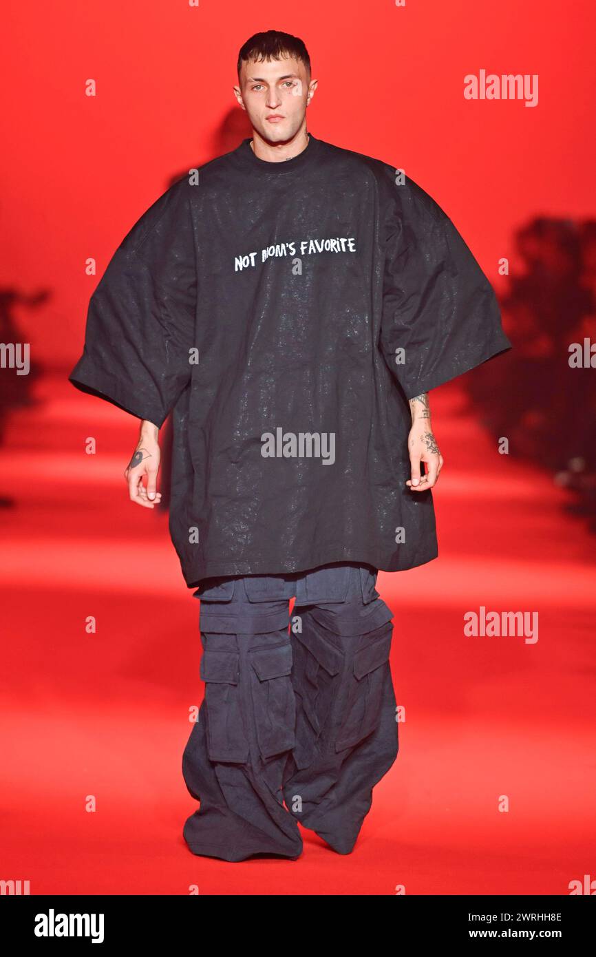 Paris, France. 01st Mar, 2024. A model walks on the runway at the ...