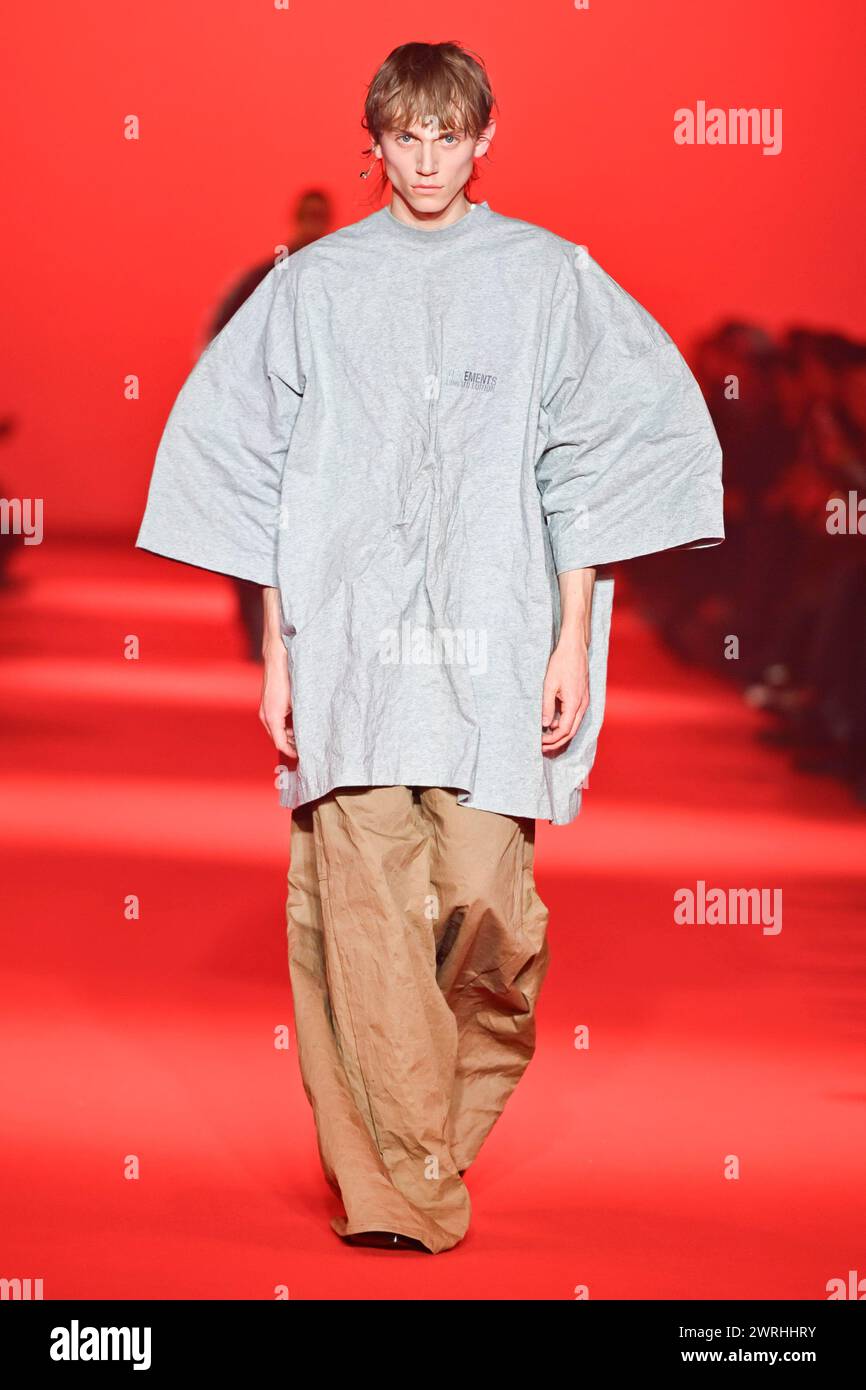 Paris, France. 01st Mar, 2024. A model walks on the runway at the ...