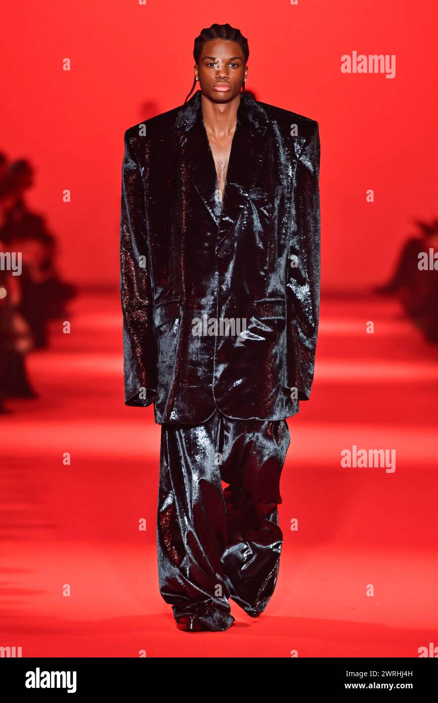 Paris, France. 01st Mar, 2024. A model walks on the runway at the ...