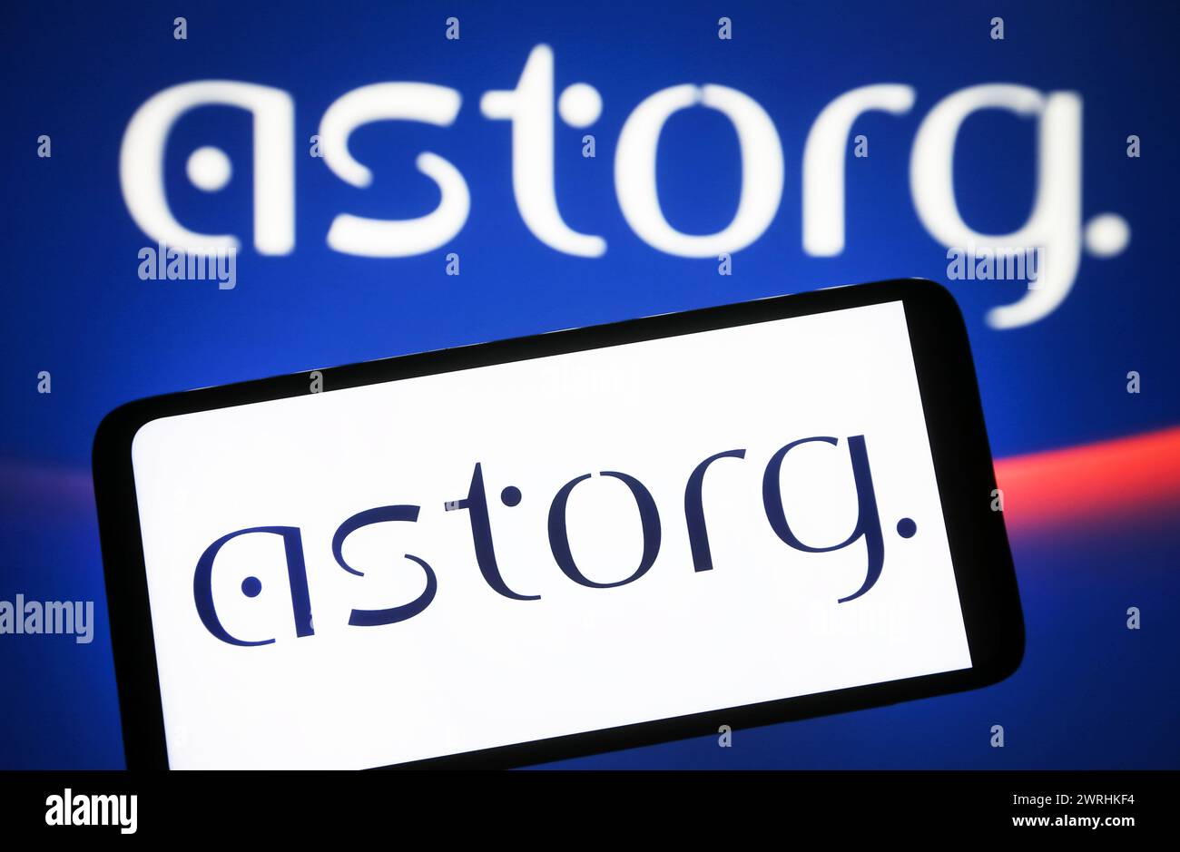 Kyiv, Ukraine. 12th Mar, 2024. In this photo illustration, Astorg logo ...
