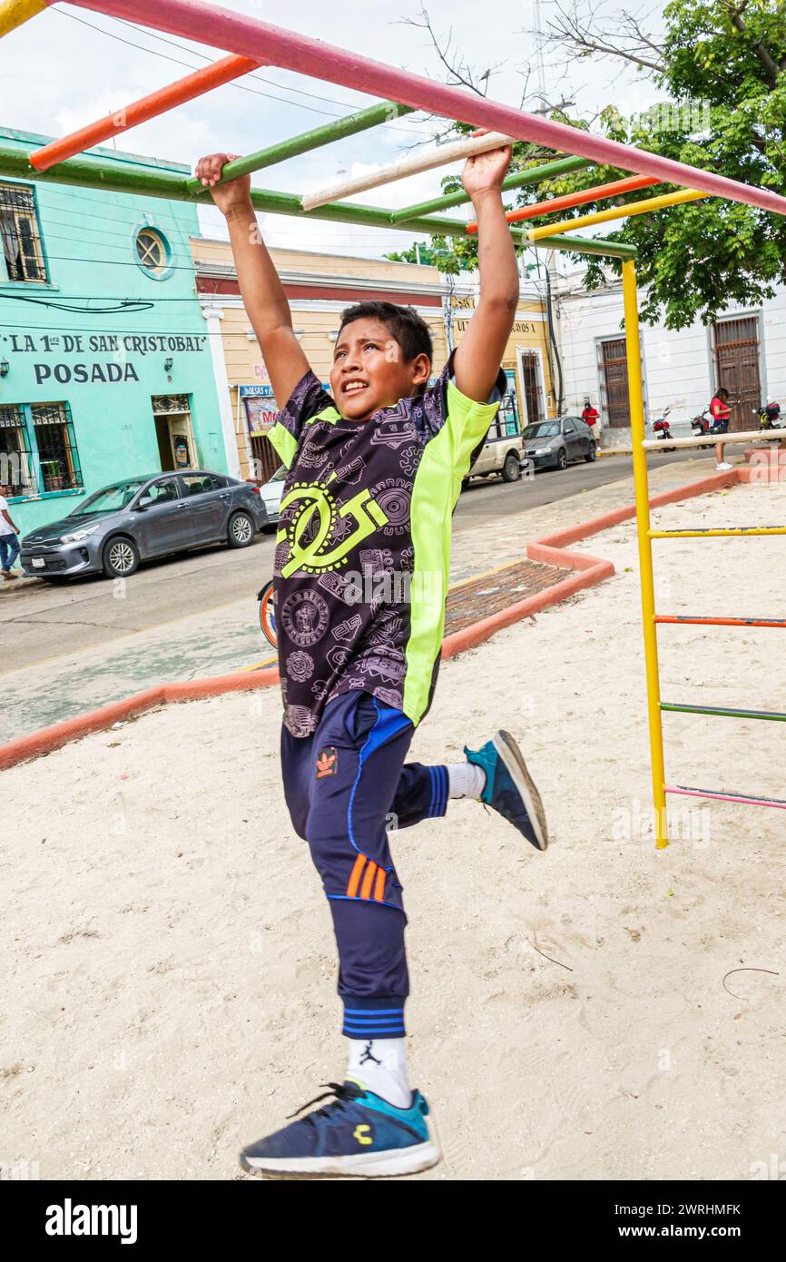 Merida Mexico,Centro Calle 50,Parque plaza de San Cristobal park,child ...