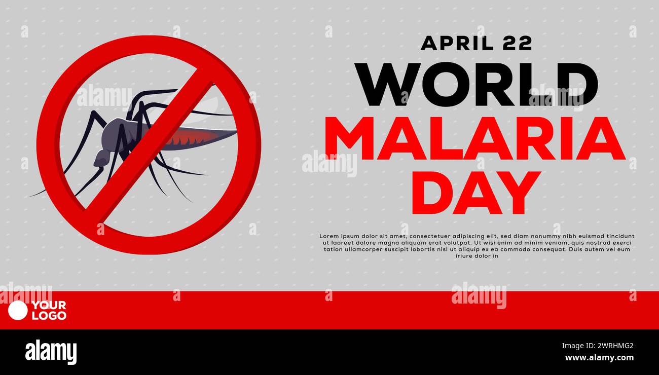 World Malaria Day horizontal banner illustration vector design Stock ...