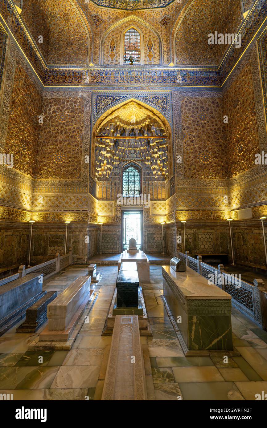 Samarkand landmark. Gur Emir Mausoleum in Samarkand, Uzbekistan tomb of ...