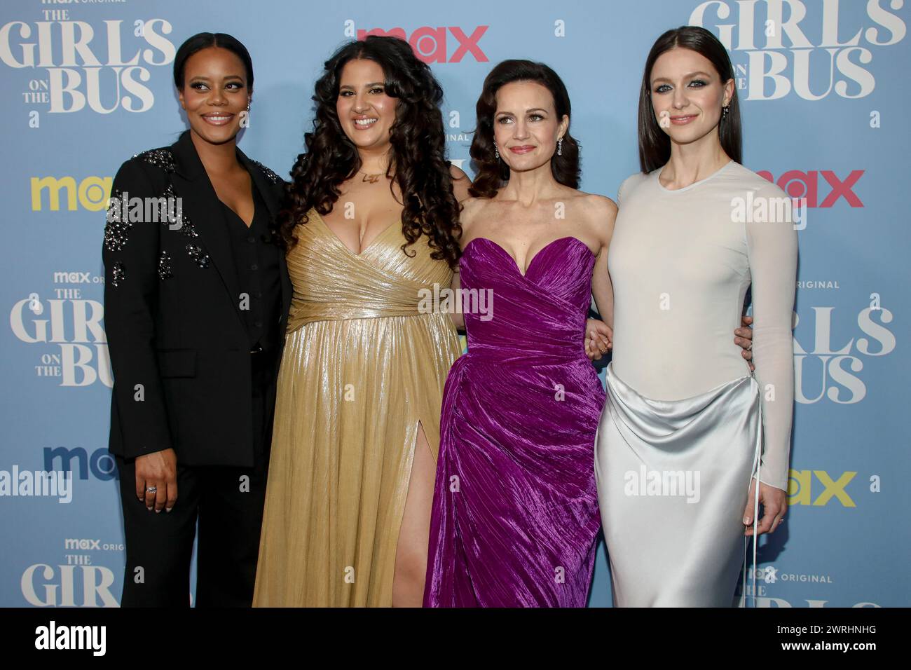 Actors Christina Elmore, from left, Natasha Behnam, Carla Gugino and ...