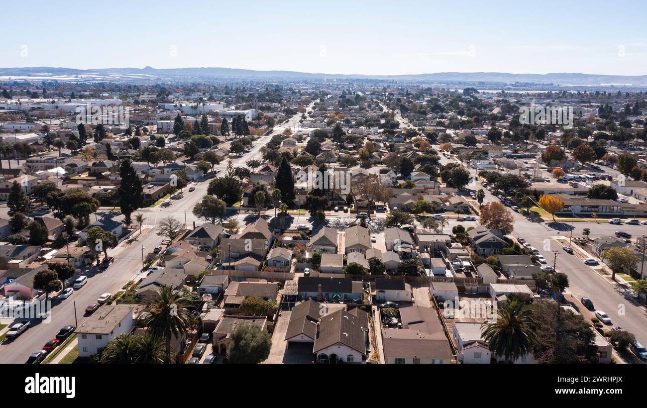 Afternoon view of housing in a neighborhood of Santa Maria, California ...