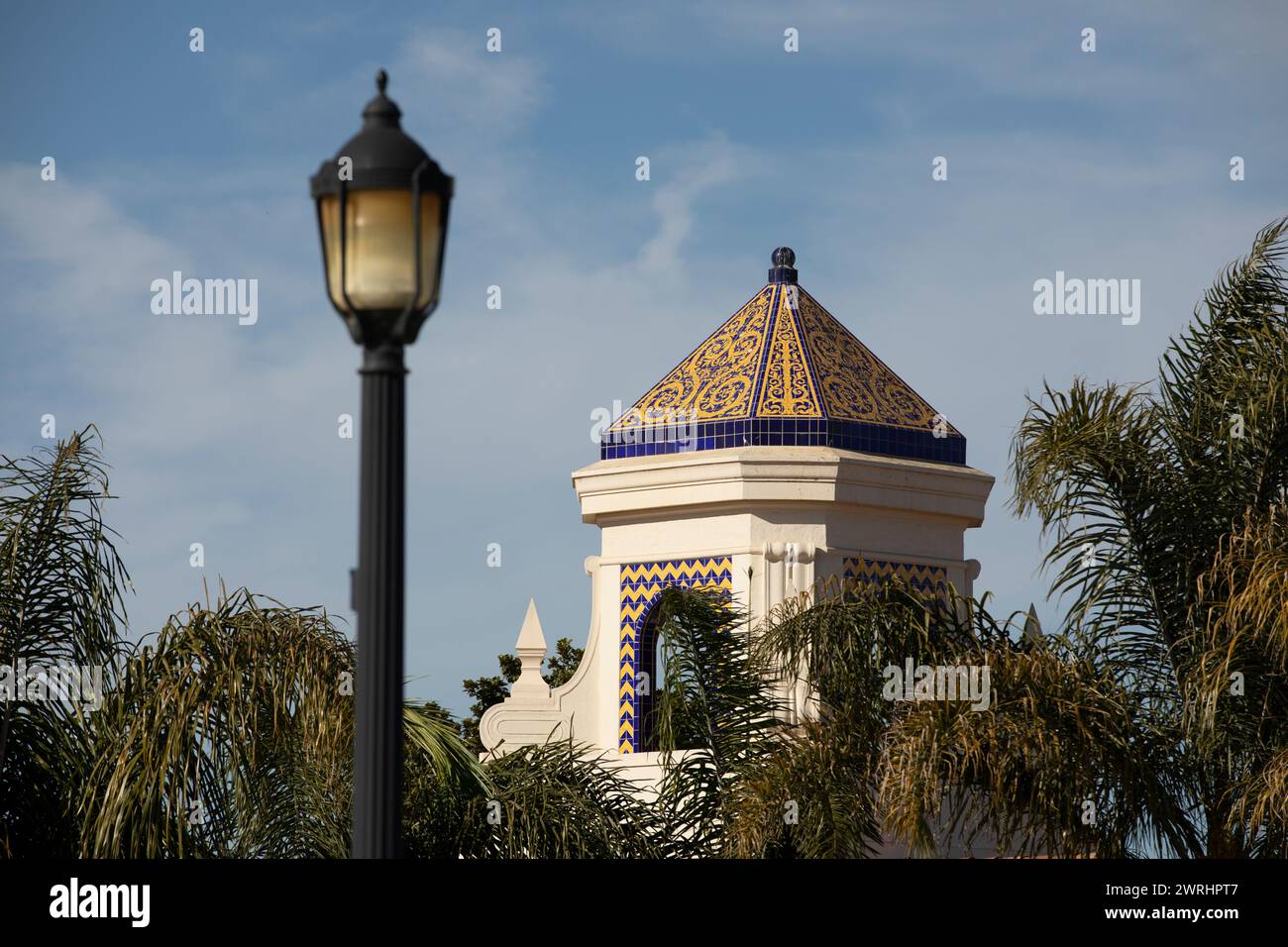 Autumn view of the historic downtown City Hall of downtown Santa Maria ...