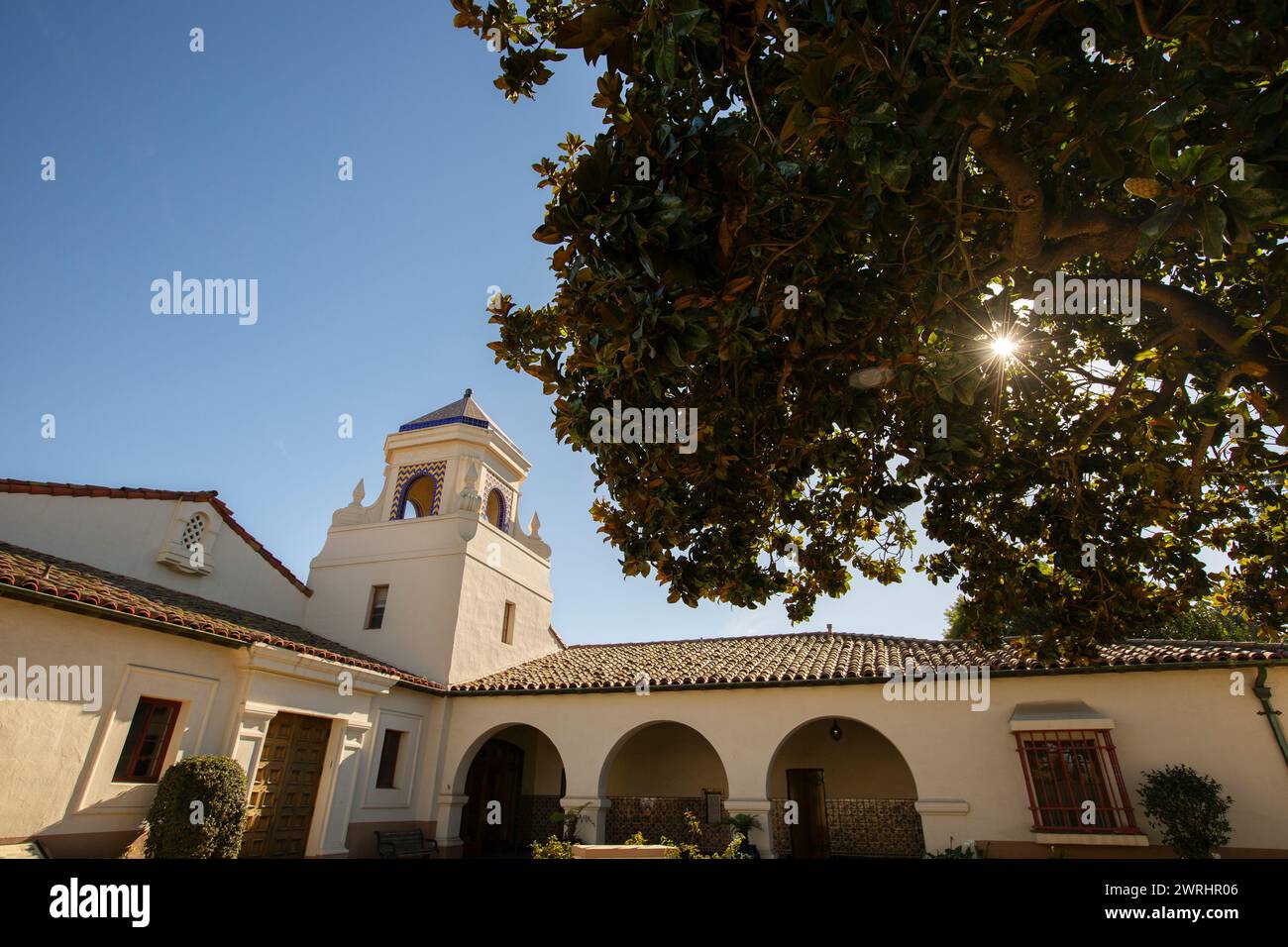 Autumn view of the historic downtown City Hall of downtown Santa Maria ...
