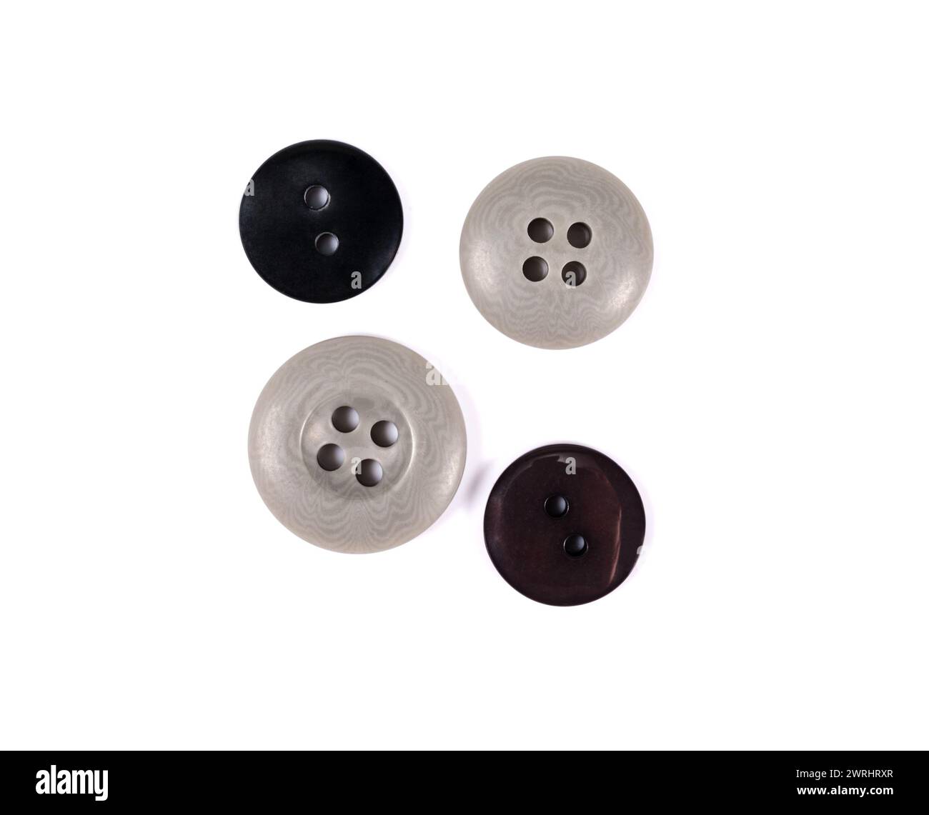 sewing buttons set and collection isolated on white background Stock ...