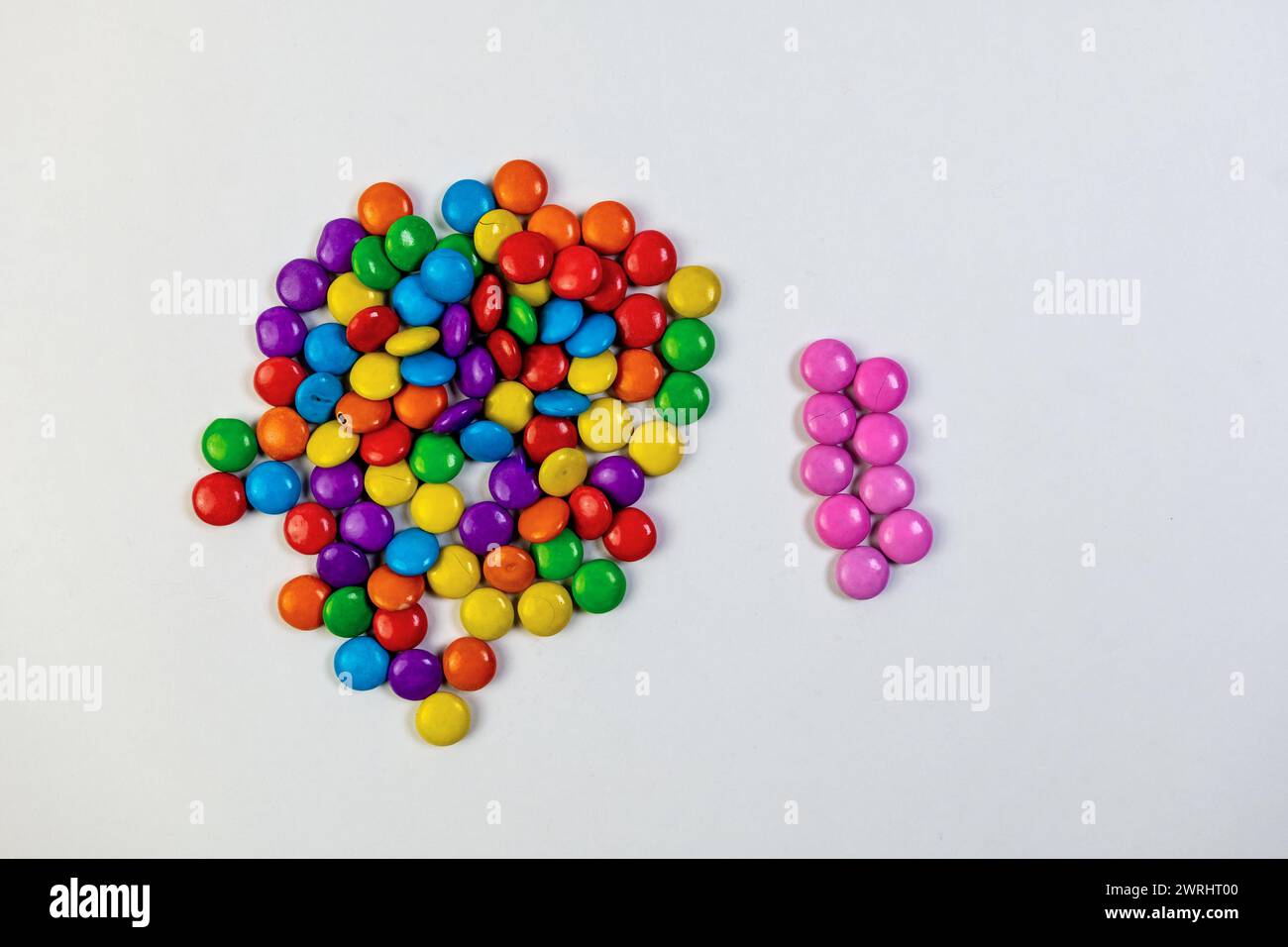 A pile of delicious and colorful gummy candies shaped like a brain ...