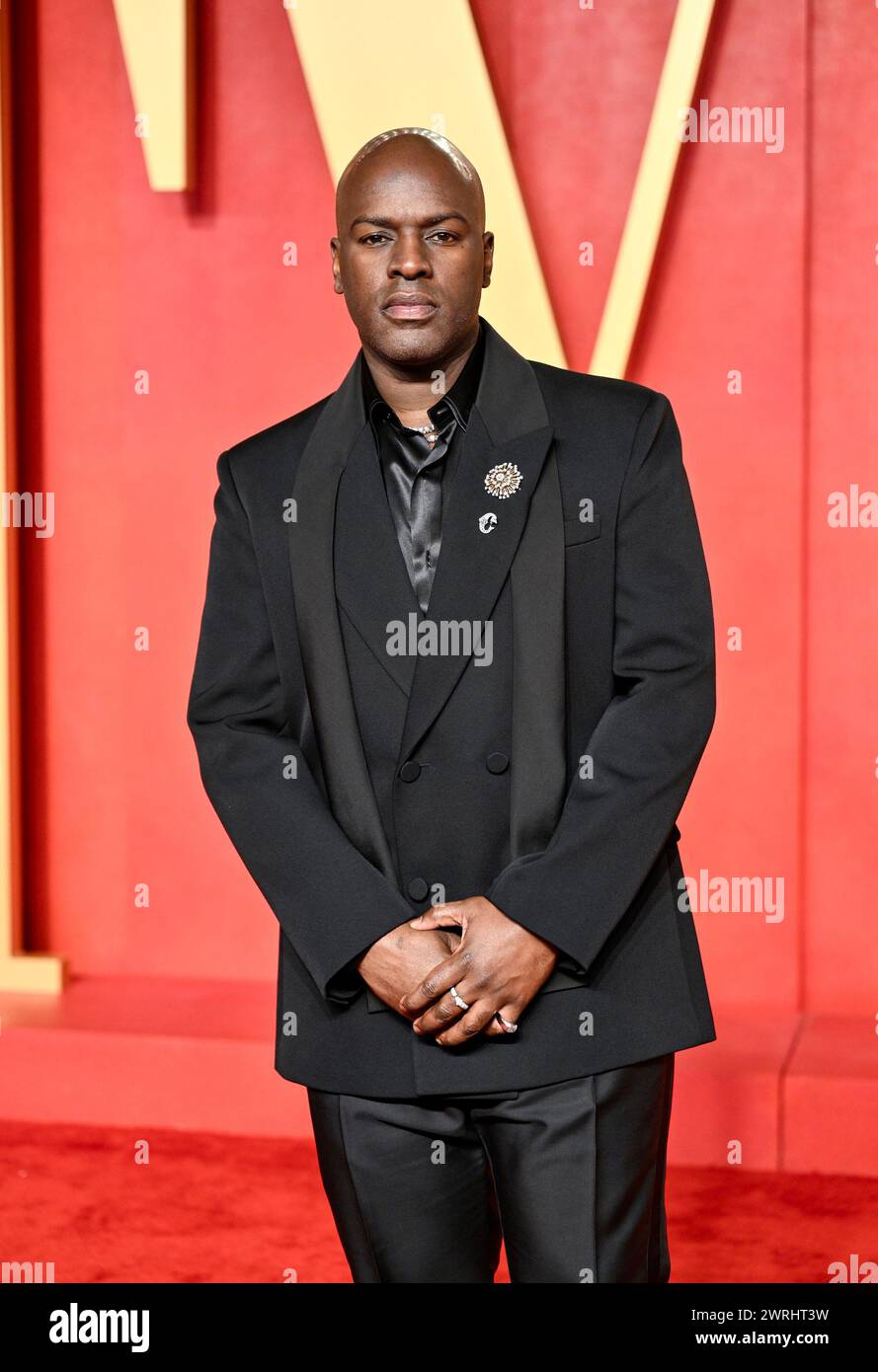 Corey Gamble arrives at the Vanity Fair Oscar Party on Sunday, March 10 ...