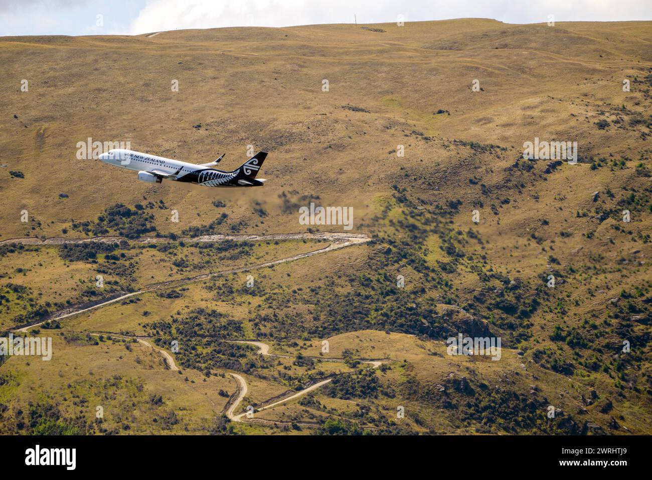 Queenstown, New Zealand - 30 Dec 2023. An Air New Zealand airliner ...