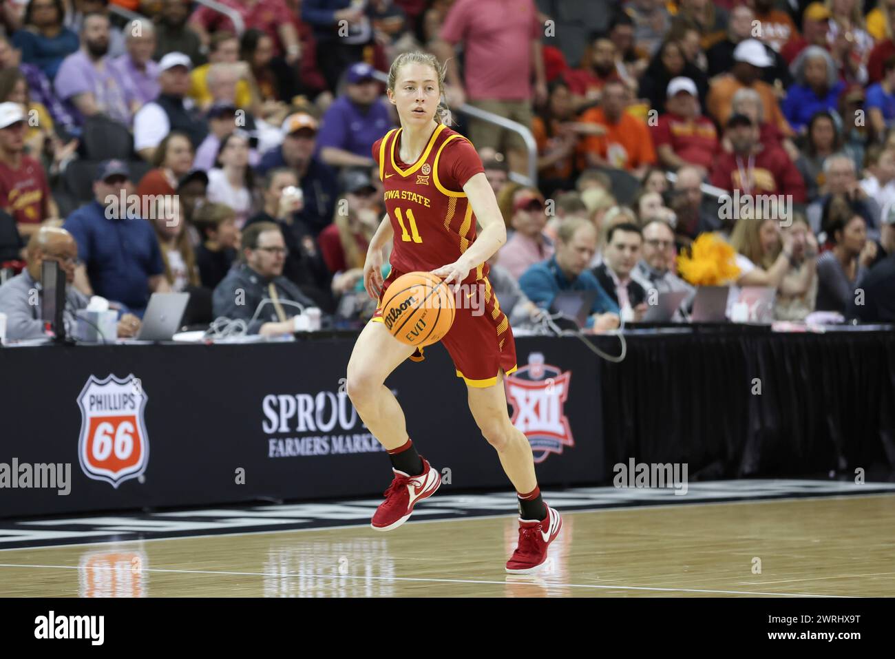KANSAS CITY, MO - MARCH 12: Iowa State Cyclones guard Emily Ryan (11 ...