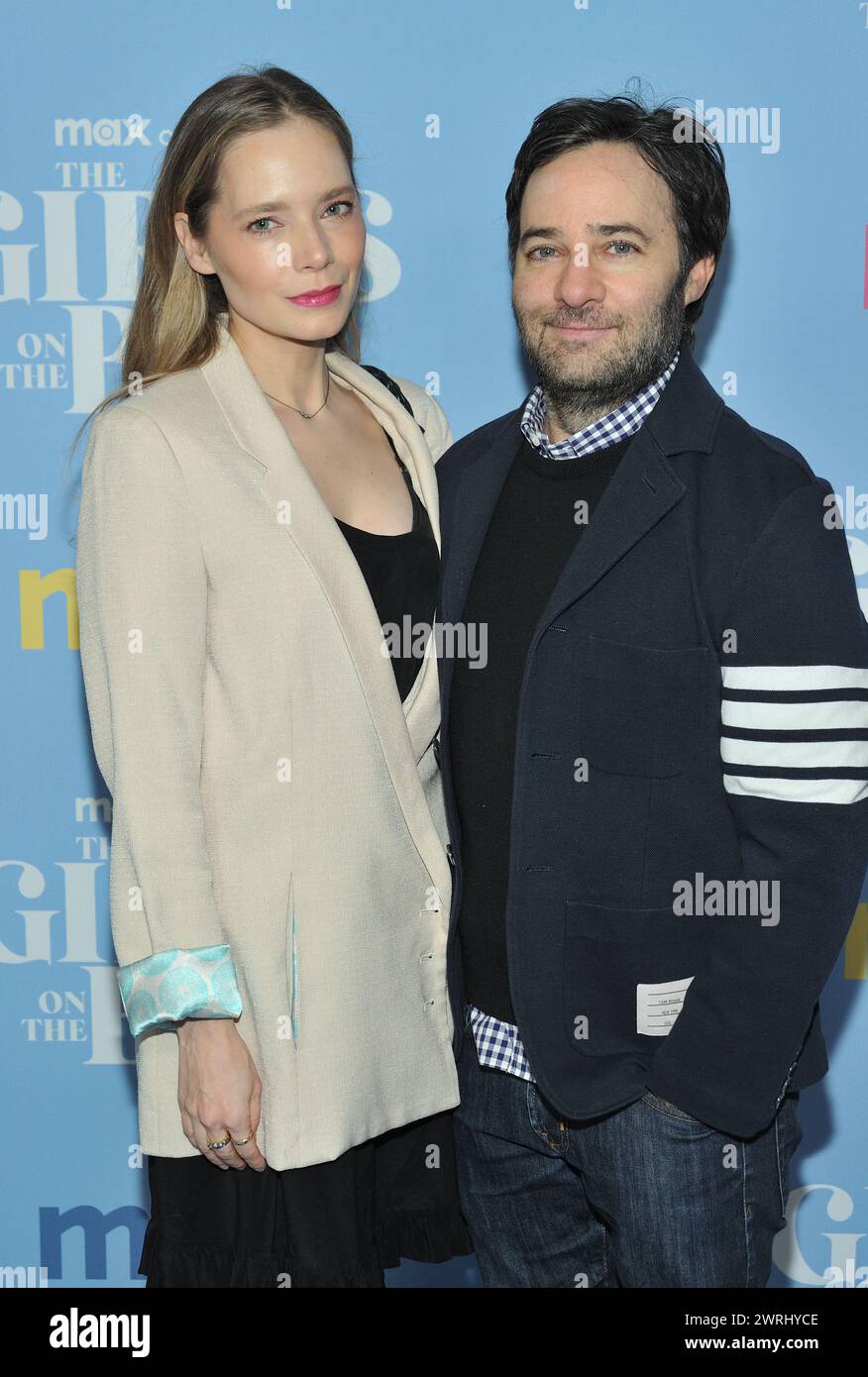 New York, USA. 12th Mar, 2024. L-R: Caitlin Mehner and Danny Strong ...