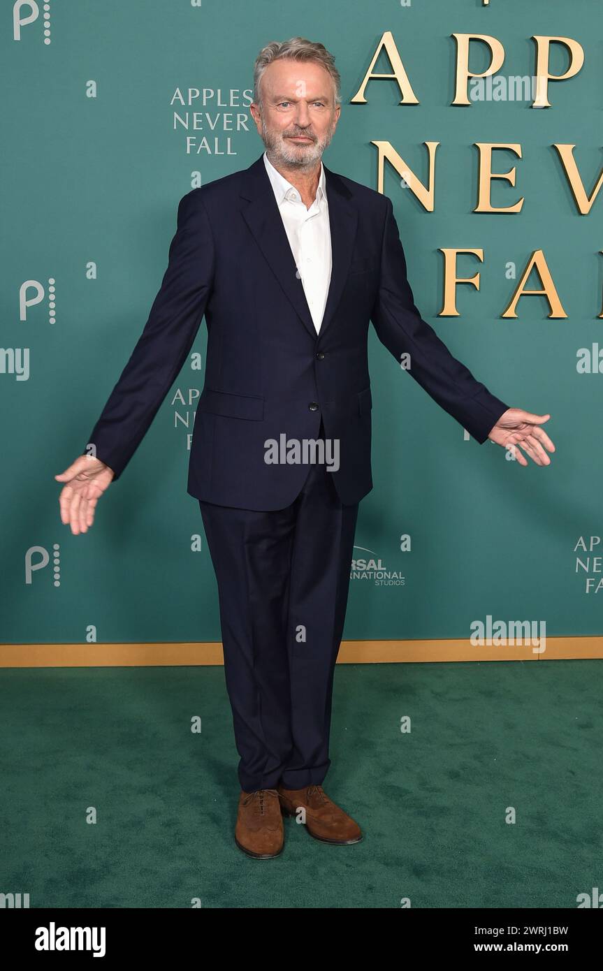 Sam Neill arrives at the premiere of "Apples Never Fall" on Tuesday ...