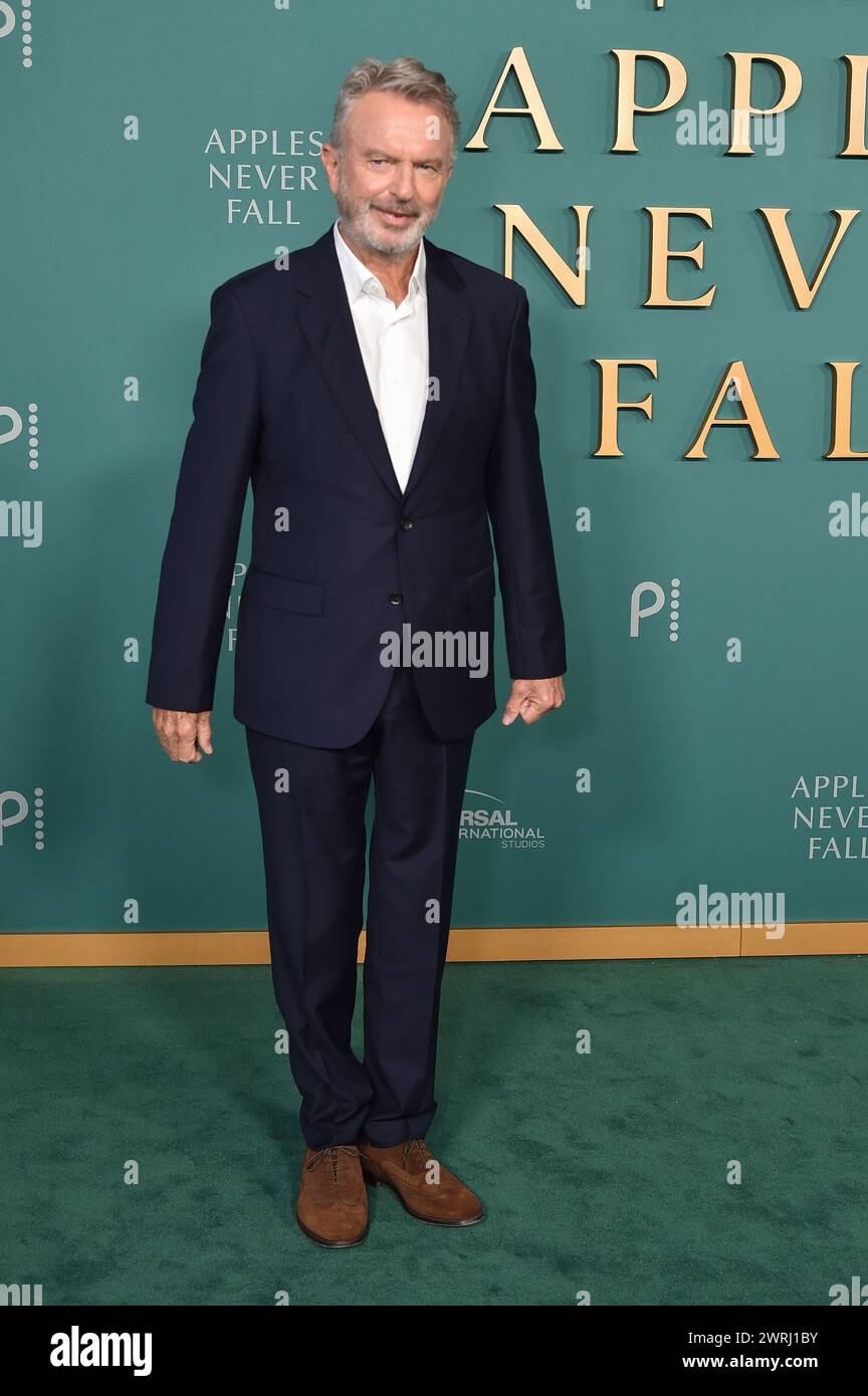 Sam Neill arrives at the premiere of "Apples Never Fall" on Tuesday ...