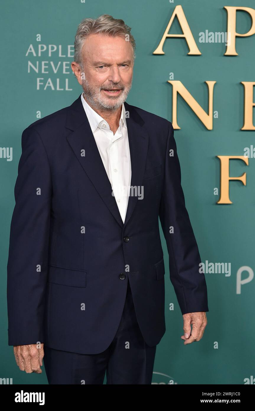 Sam Neill arrives at the premiere of "Apples Never Fall" on Tuesday ...