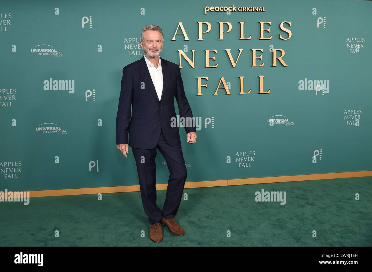 Sam Neill arrives at the premiere of "Apples Never Fall" on Tuesday ...