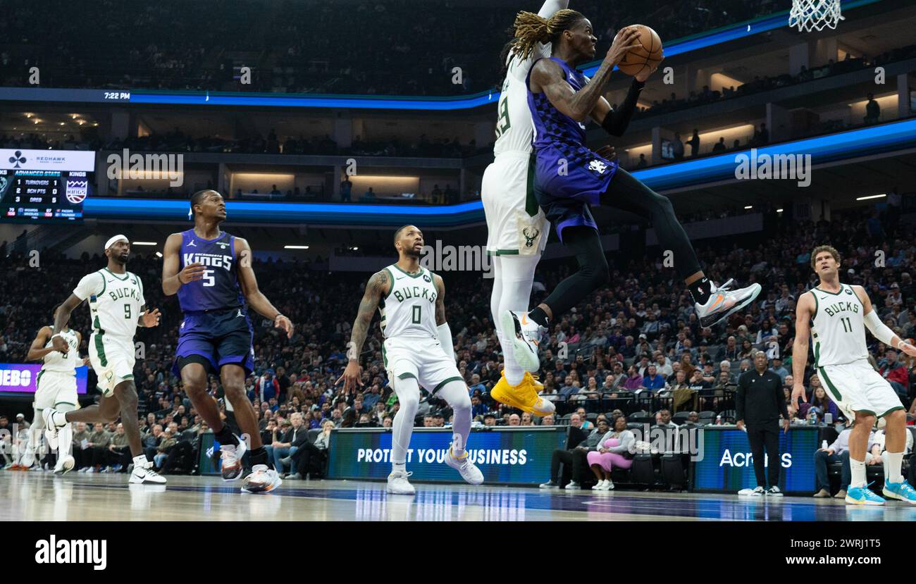 Sacramento, Ca, USA. 12th Mar, 2024. Sacramento Kings guard Keon Ellis ...
