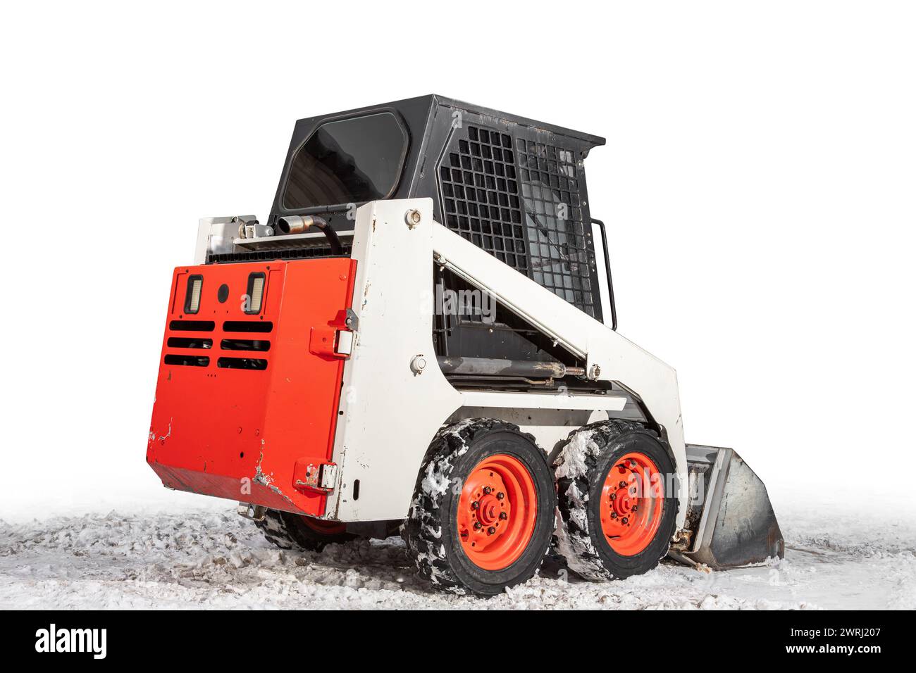 Small tractor, loader against white background Stock Photo - Alamy