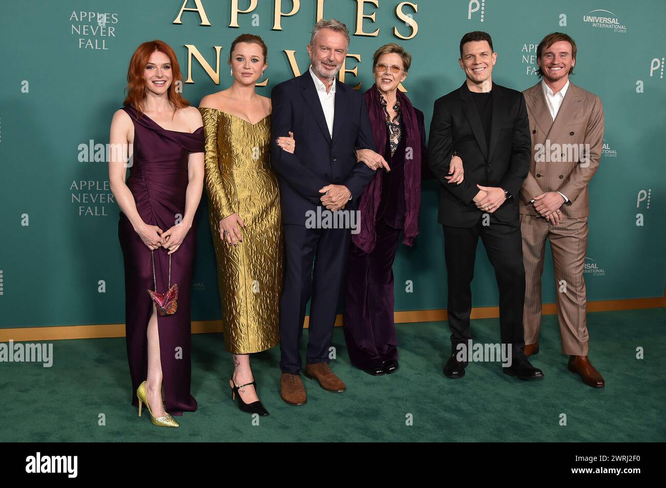 Georgia Flynn, from left, Essie Randles, Sam Neill, Annette Bening ...