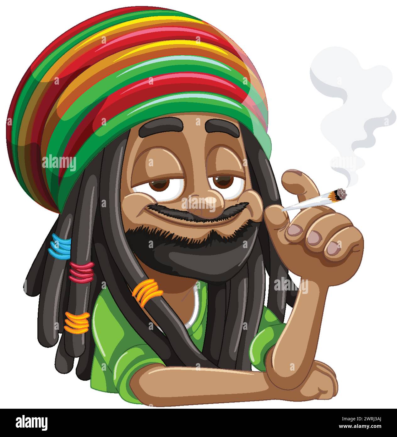 Rastafarian Cartoon
