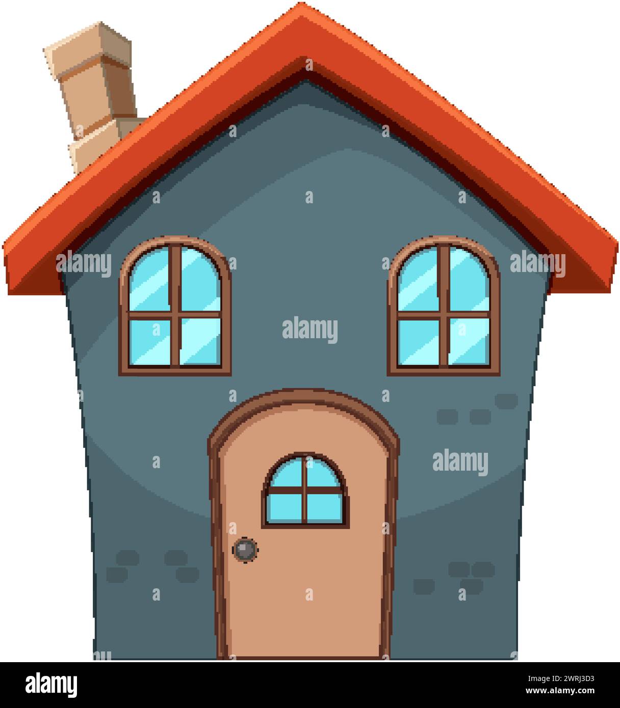 Vector illustration of a small cartoon house Stock Vector Image & Art ...