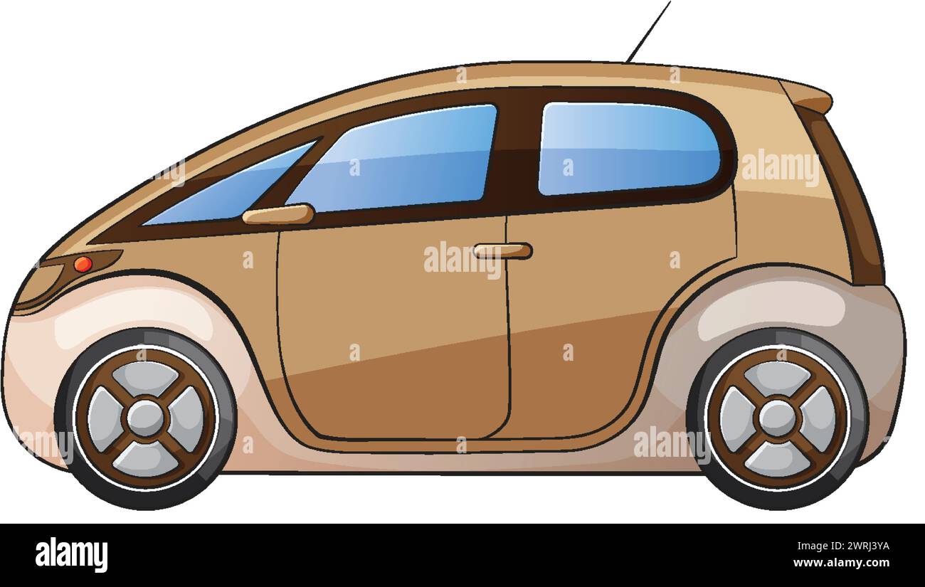 Stylized vector graphic of a small modern car Stock Vector Image & Art ...