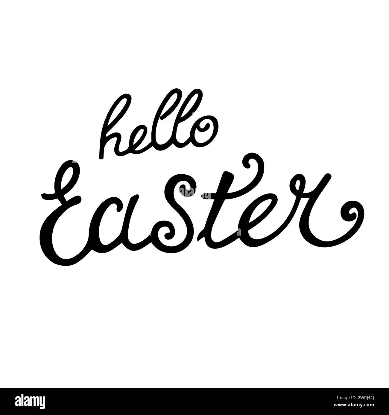 Vector handwriting lettering by Easter day. Background with paschal ...