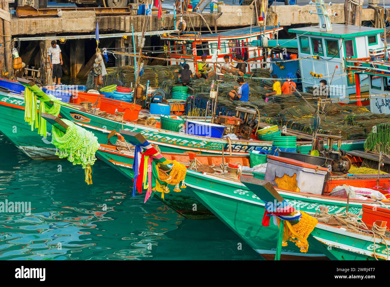 Colourful fishing boats, boat, ship, fishing boat, colourful, colourful ...