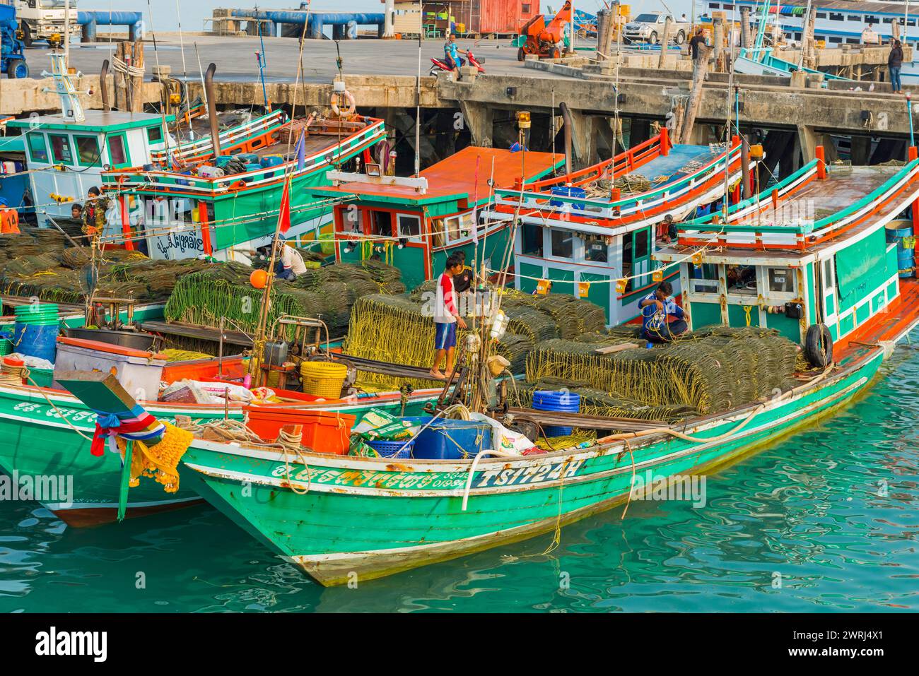 Colourful fishing boats, boat, ship, fishing boat, colourful, colourful ...