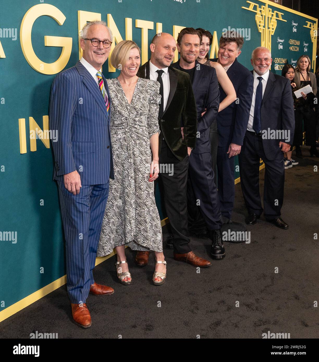 New York, USA. 12th Mar, 2024. Amor Towles, Sharon Hughff, Ben Vanstone ...