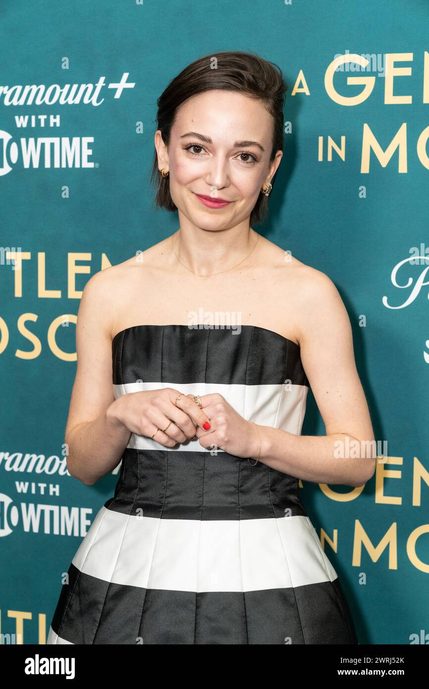Kate Easton attends premiere of movie 'A Gentleman in Moscow' at MoMA ...