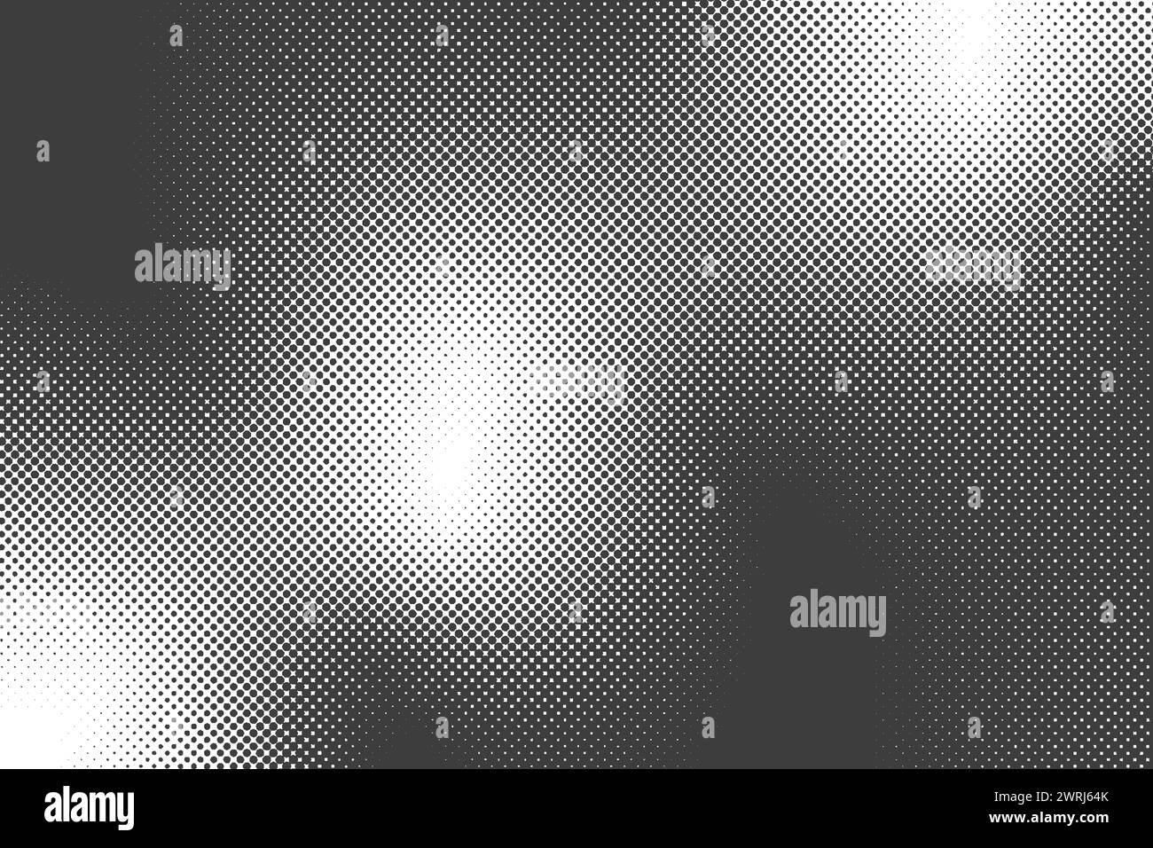 Halftone dotted background. Retro wavy glare texture. Monochrome ...