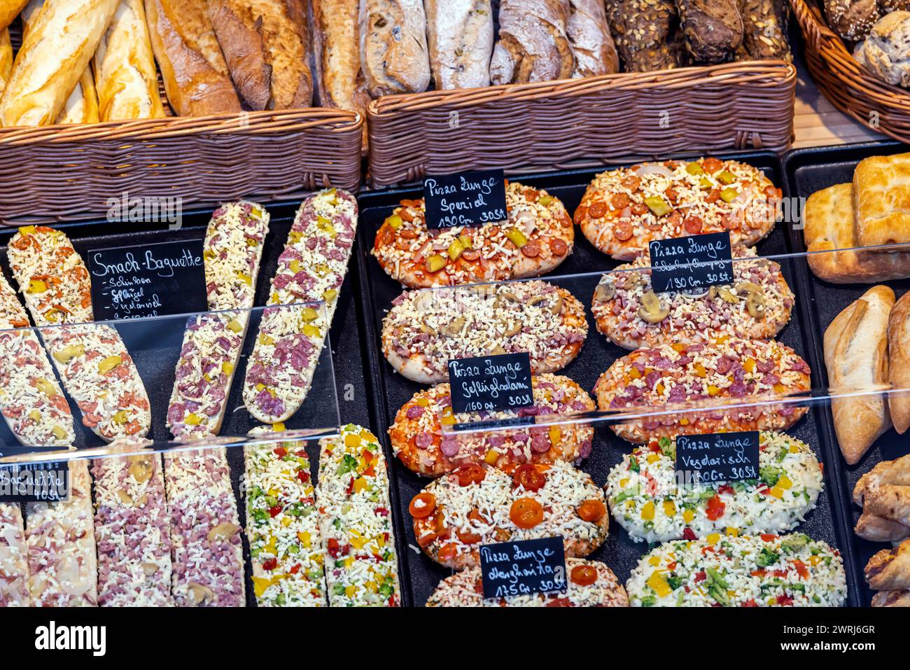 Baked snacks, pizza, baguettes and cheese sticks. In times of a ...