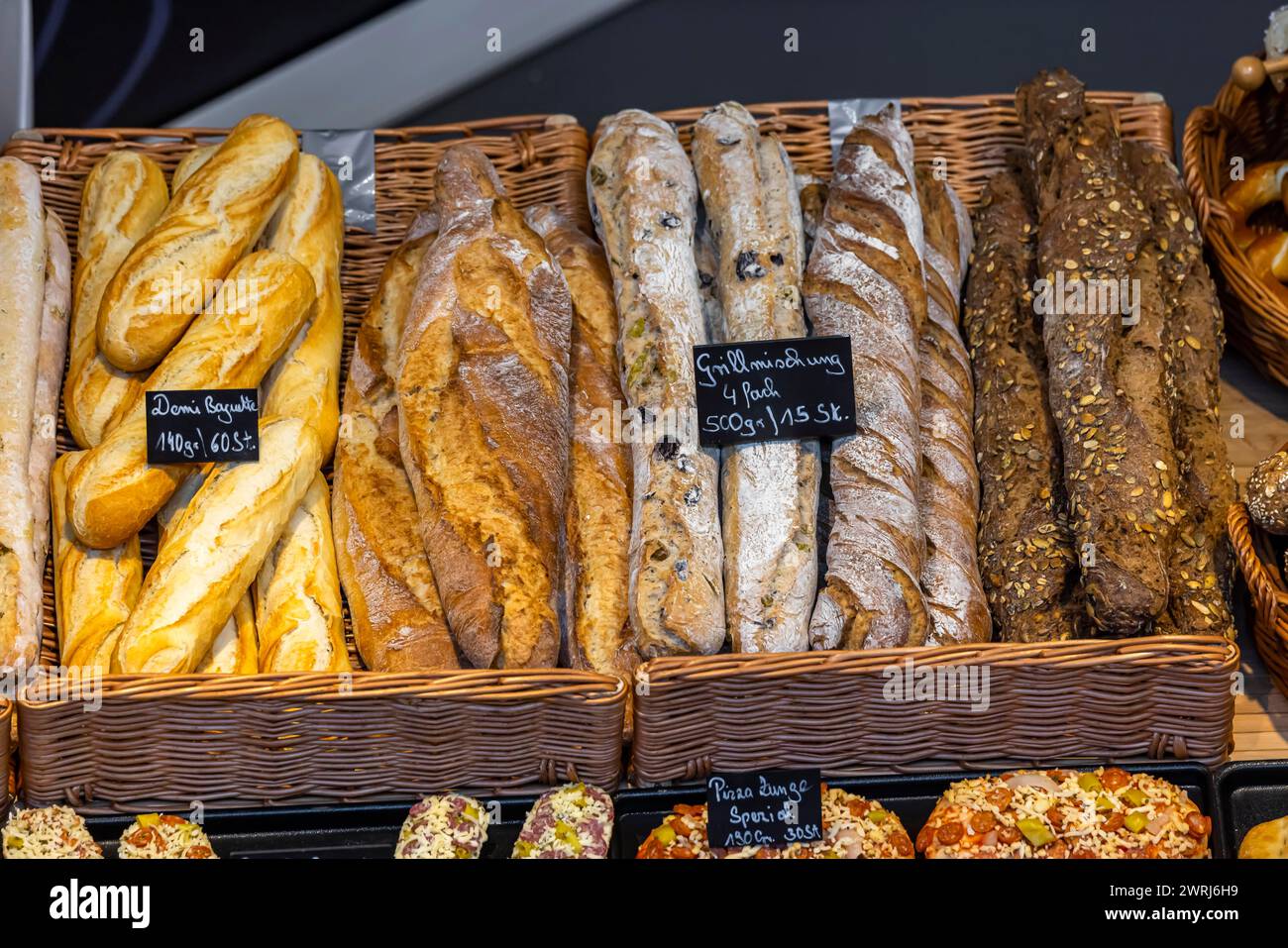 Baked snacks, pizza, baguettes and cheese sticks. In times of a ...