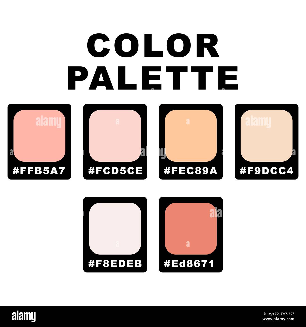 Vector illustration with palette. Color matching palette. Fashion Trend ...