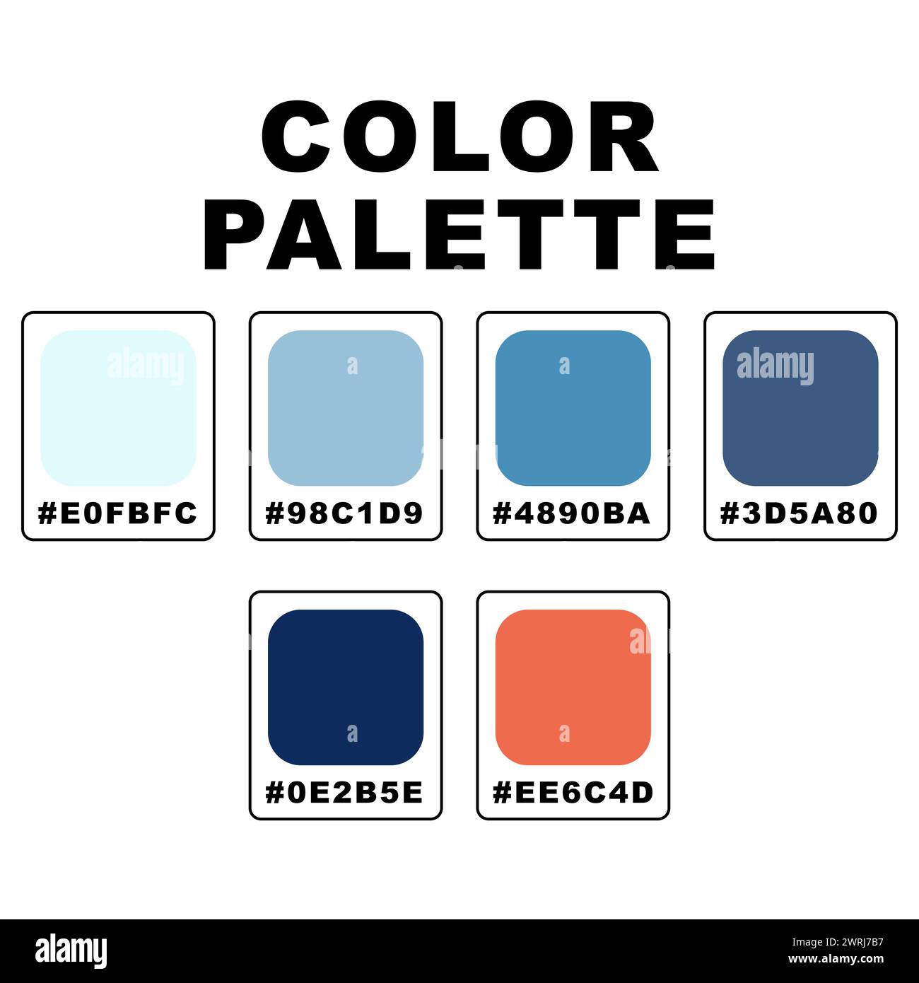 Vector illustration with palette. Color matching palette. Fashion Trend ...