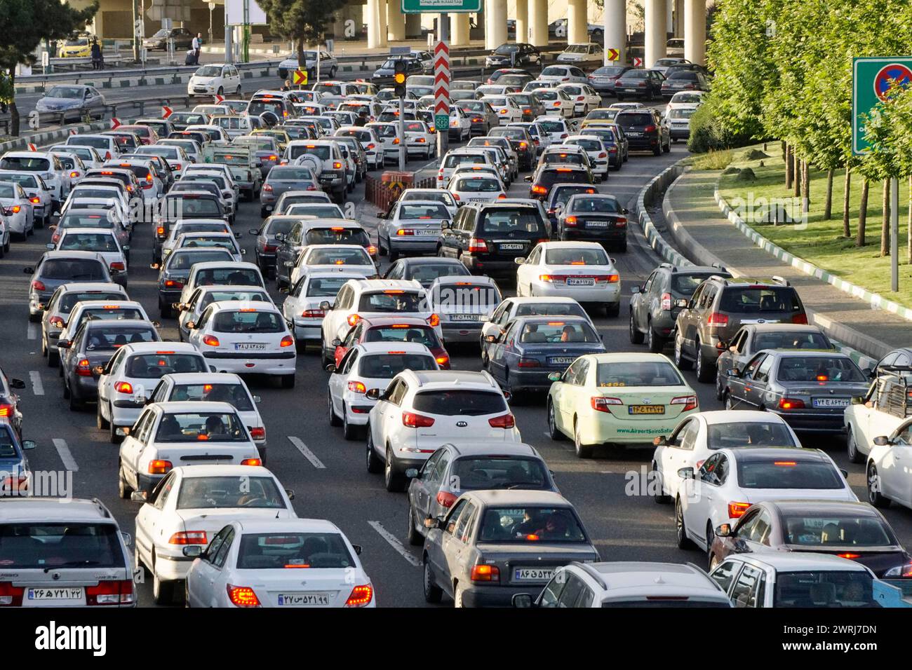 Traffic jam on a motorway in Tehran, 22.05.2016 Stock Photo - Alamy