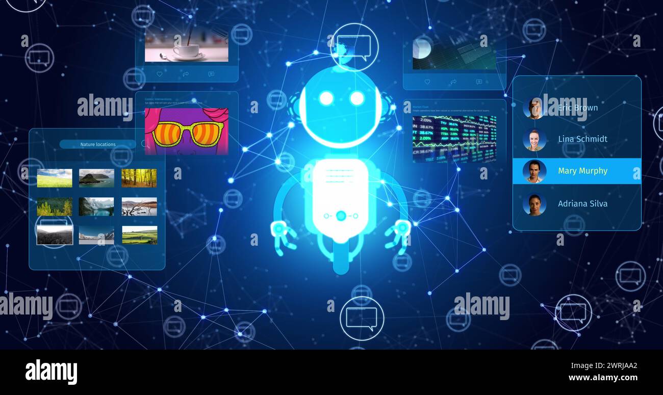 Image of ai chatbot icon and data processing Stock Photo - Alamy
