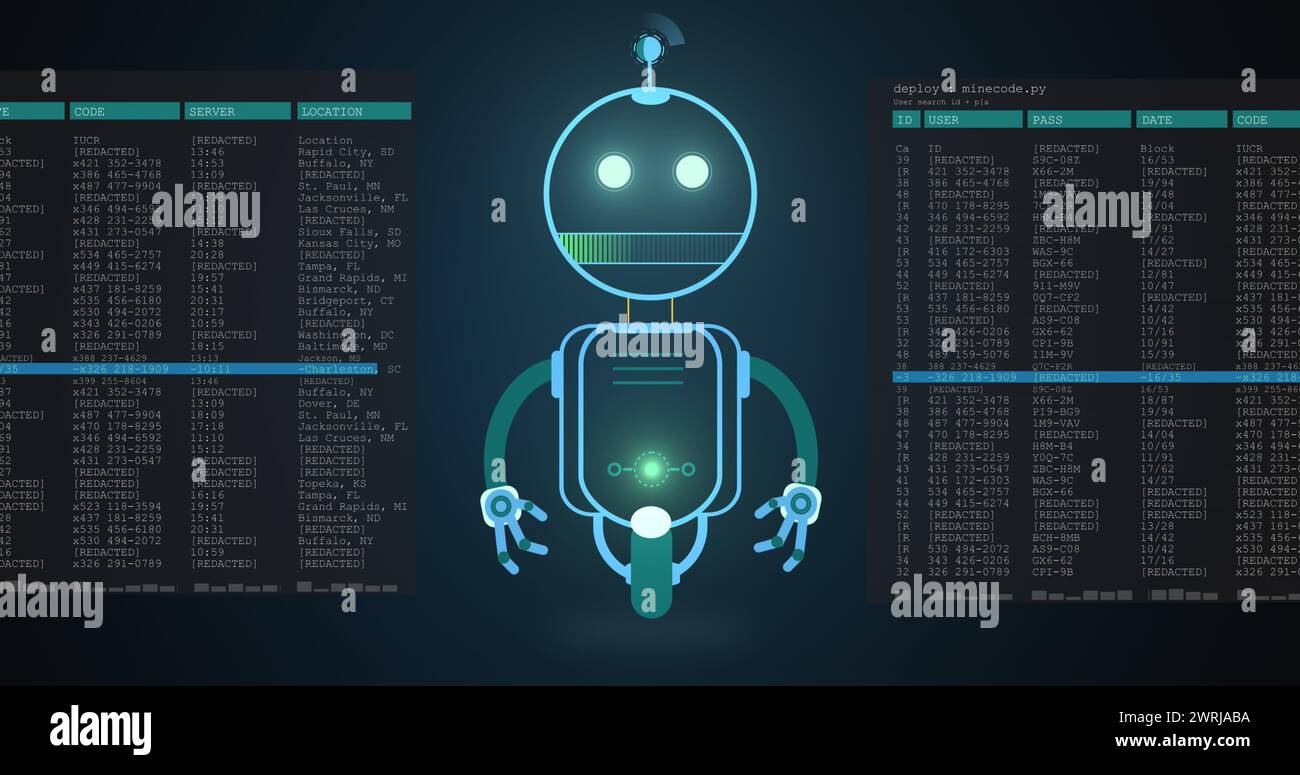 Image of ai chatbot icon and data processing Stock Photo - Alamy